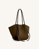 Nala Wide Tote Bag - Mocha Brown - JW PEI UK