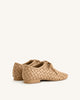 Kayla Weave Strap Flat Shoes - Apricot - JW PEI UK
