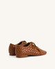 Kayla Weave Strap Flat Shoes - Brown - JW PEI UK