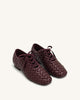 Kayla Weave Strap Flat Shoes - Claret Red - JW PEI UK