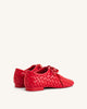 Kayla Weave Strap Flat Shoes - Red - JW PEI UK