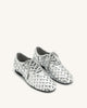 Kayla Weave Strap Flat Shoes - Silver - JW PEI UK
